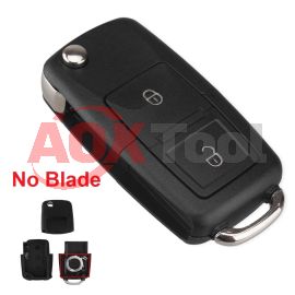 (No Blade) 2 button Folding Car Remote Key Flip Folding Key Shell For ...