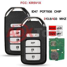 3+1 BUTTON PROXIMITY SMART KEY with 47Chip for Honda