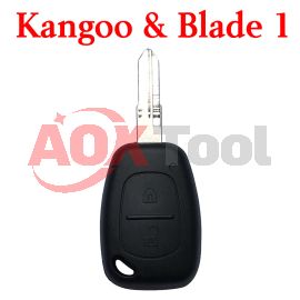 2 Buttons 434 MHz Remote Key for Kangoo - With New Type Blade